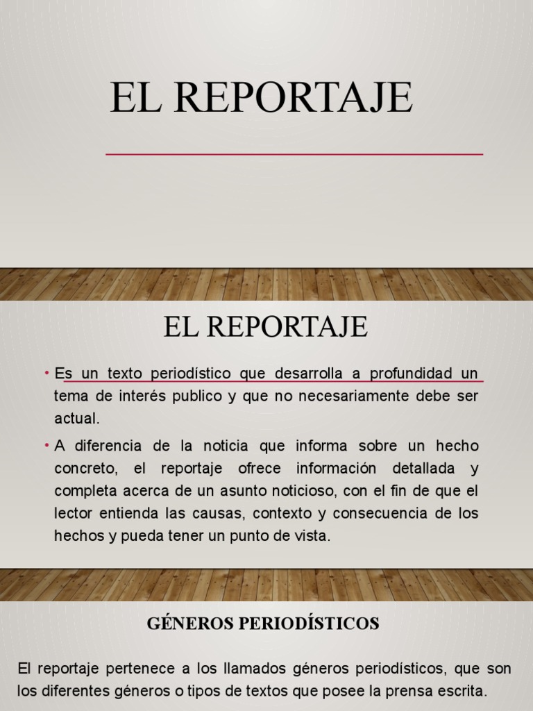 El Reportaje | PDF
