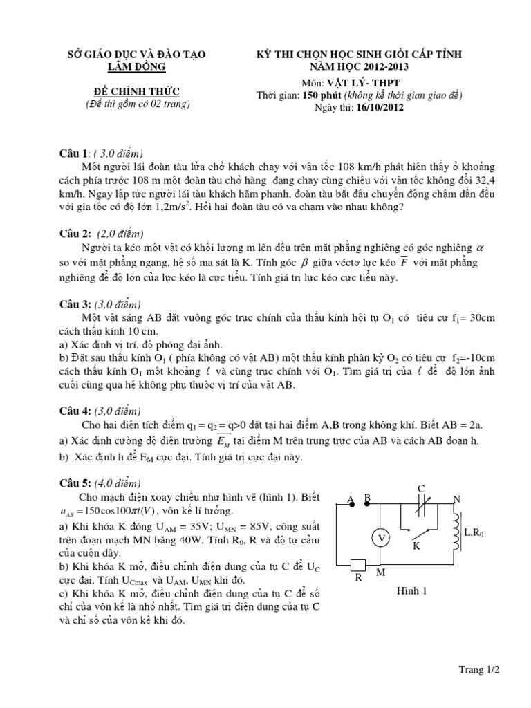 Dethi HSG 12 2013 LamDong Vatly | PDF