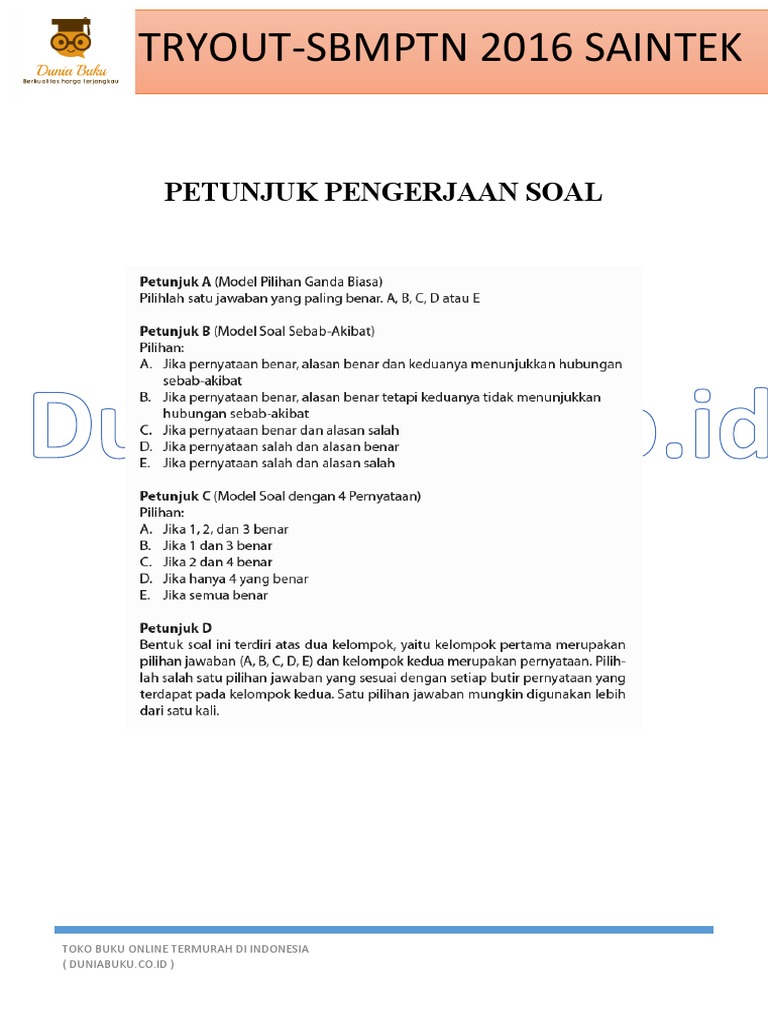 Soal To1 Saintek | PDF