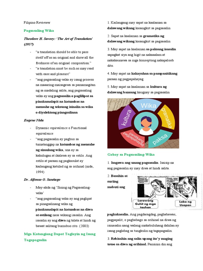 Pagsasaling Wika: Theodore H. Savory: The Art of Translation' (1957) | PDF