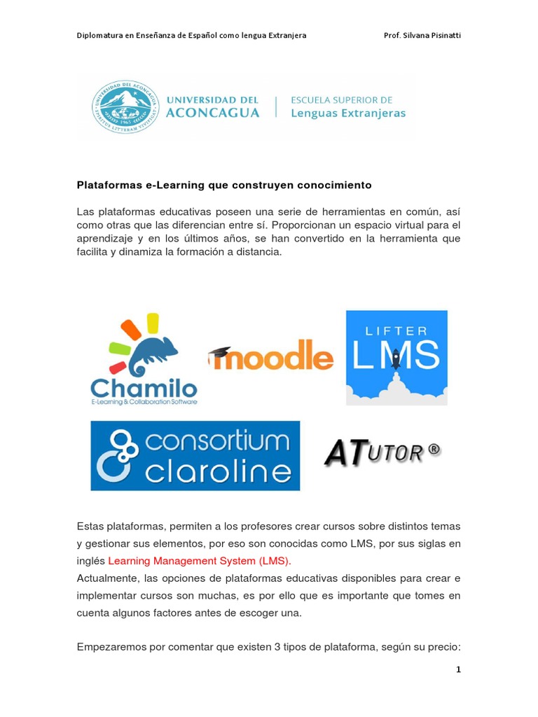 Plataformas E-Learning Que Construyen Conocimiento | PDF | Moodle | Word Press