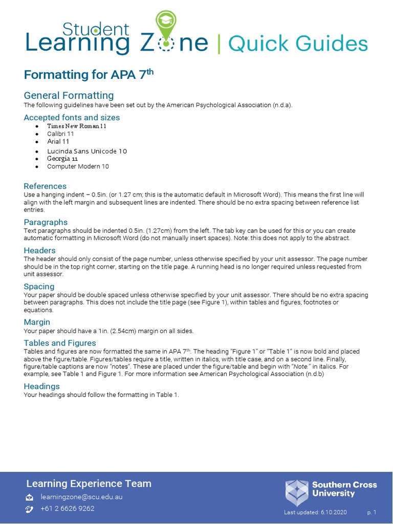 APA 7th Formatting Guide | PDF | Apa Style | Paragraph