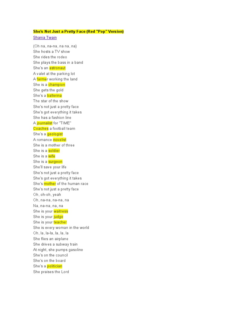 She Is Not A Pretty Face. | PDF | Part Of Speech | Linguistics