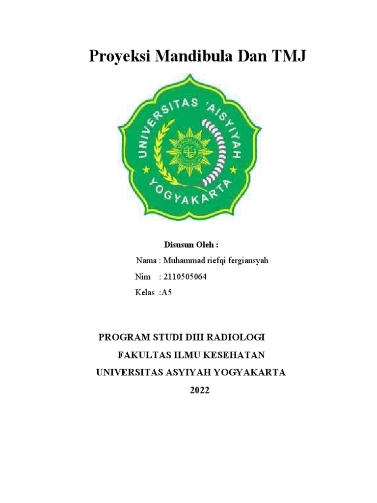 Proyeksi Mandibula & TMJ Radiologi | PDF