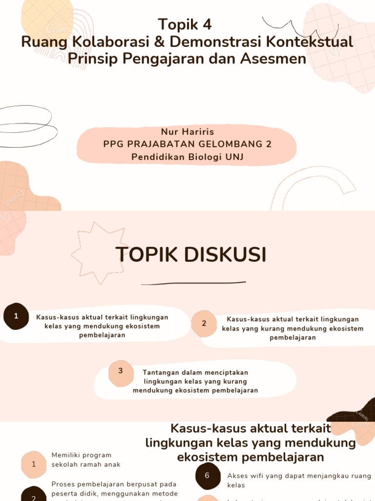 Topik 4 Ruang Kolaborasi & Demonstrasi Kontekstual Prinsip Pengajaran ... Topik 4 Ruang Kolaborasi & Demonstrasi Kontekstual Prinsip Pengajaran ...
