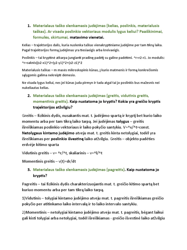 Fizikos Egzaminui | PDF