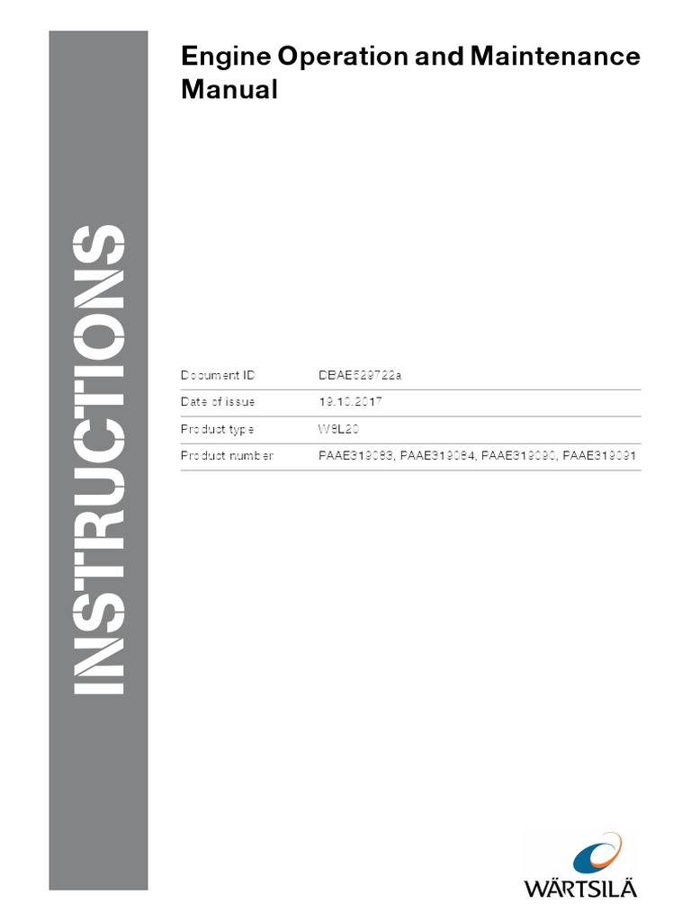 Wartsila Manual | PDF | Internal Combustion Engine | Diesel Fuel
