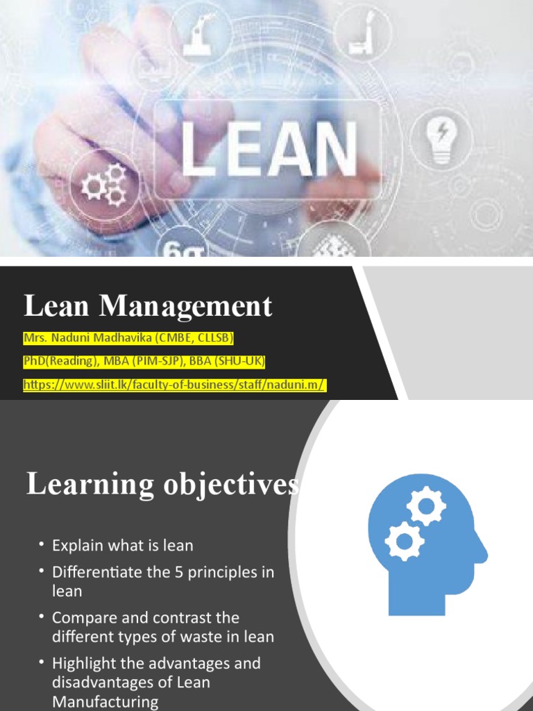 Introduction To Lean Management | PDF | Lean Manufacturing | Supply ...