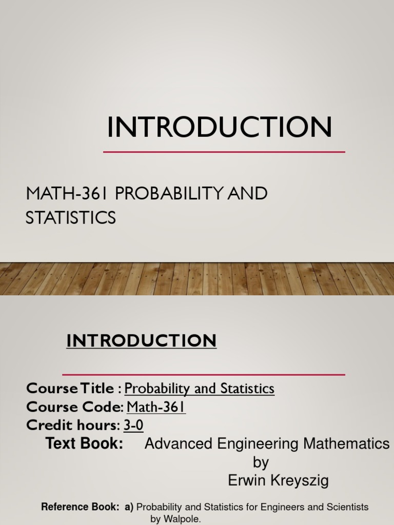 Lecture-1 Introduction | PDF | Statistics | Probability Distribution Lecture-1 Introduction | PDF | Statistics | Probability Distribution