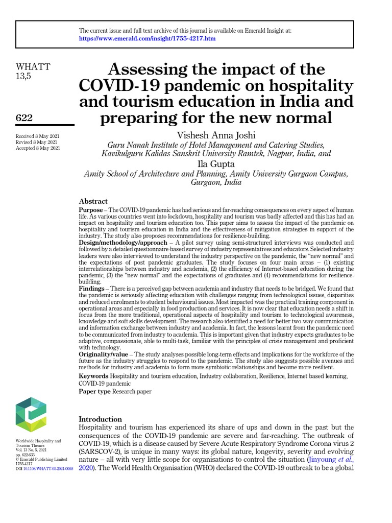 Tourism Paper For Reference | PDF | Tourism | Educational Technology