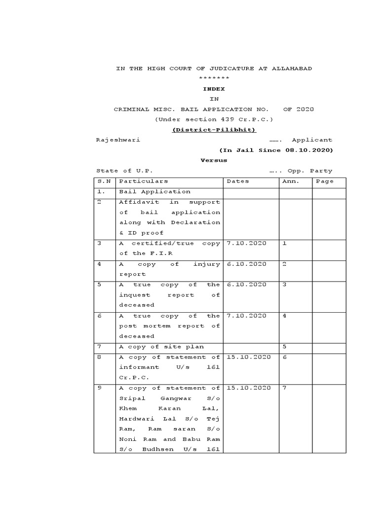 302 BAIL APPLICATION Rajeshwari Bail | PDF | Bail | Affidavit
