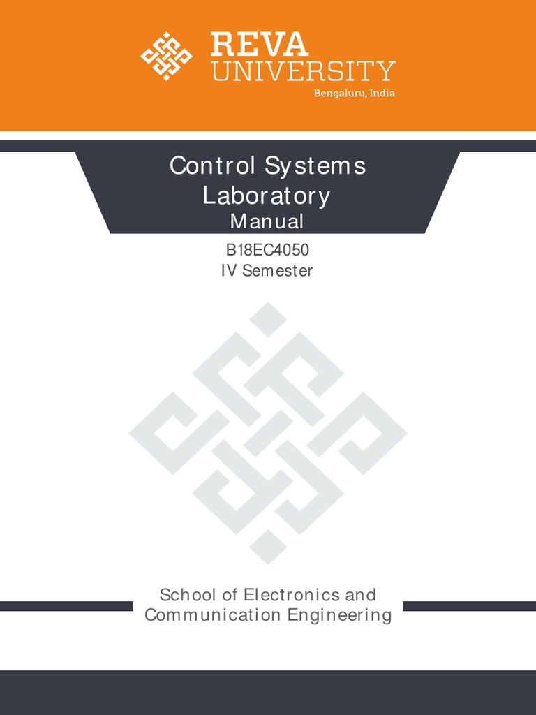 Control Systems Lab Manual - With Challenging Experiments | PDF | Damping | Control Theory