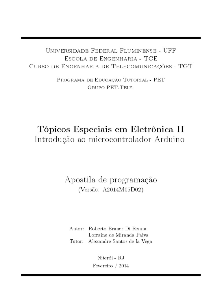 Apostila De Programacao Arduino Pdf