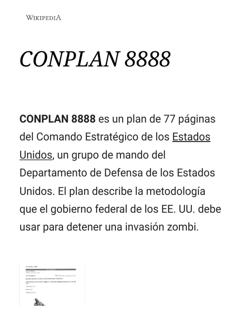 CONPLAN 8888: CONPLAN 8888 Es Un Plan de 77 Páginas | PDF
