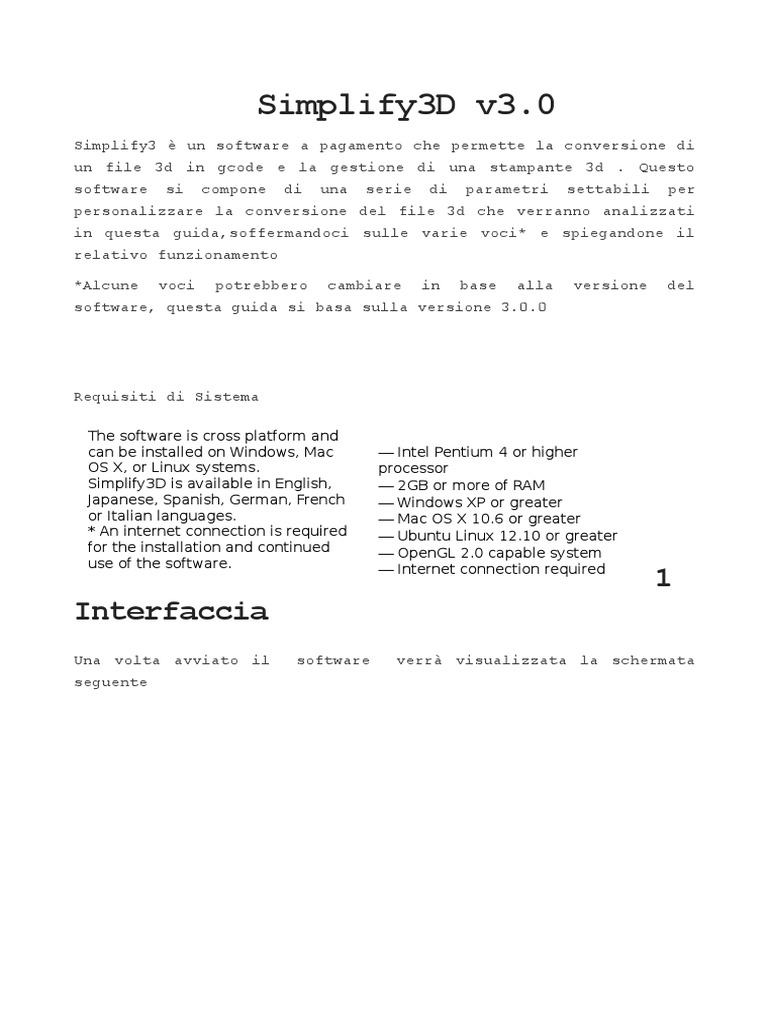 Guida Simplify3d | PDF