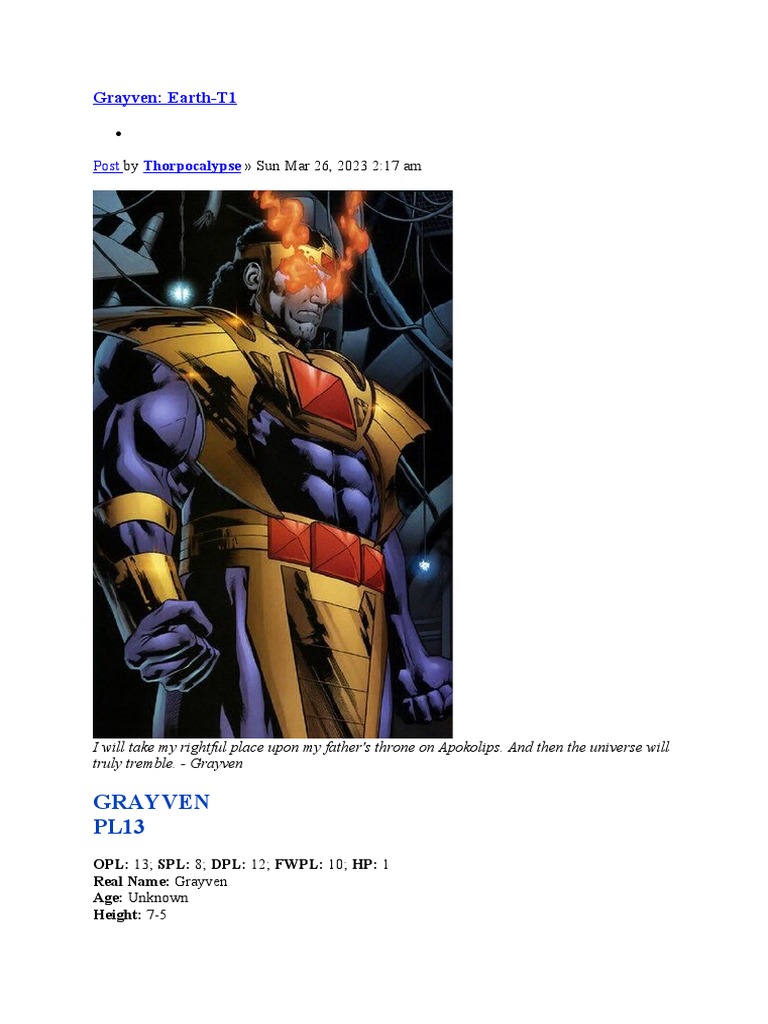 Grayven | PDF | Dc Comics