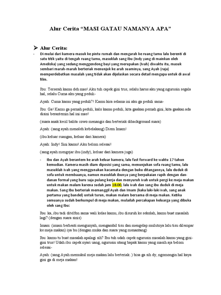 Alur Cerita Sama Script Pdf