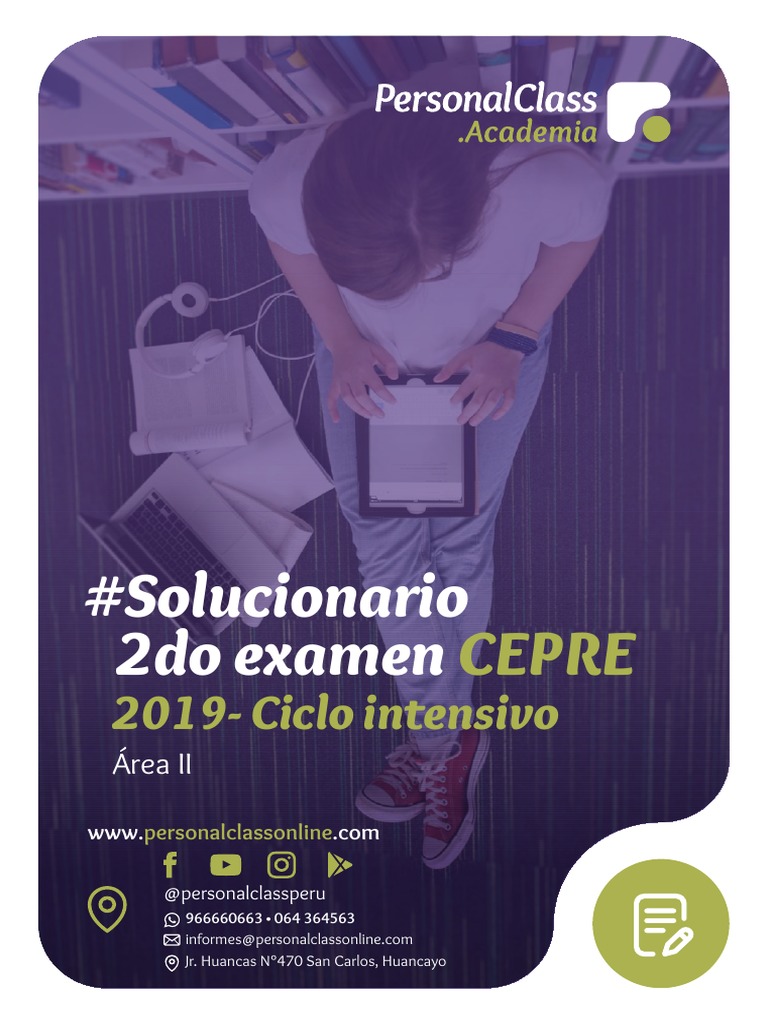 Cuestionario CEPRE 2019-II 2do Examen AREA II | PDF