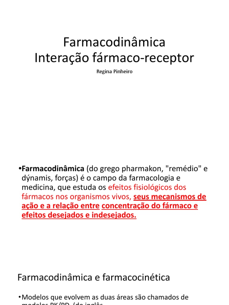 AULA 03 - Farmacodinamica Rere | PDF | Drogas | Bioquímica