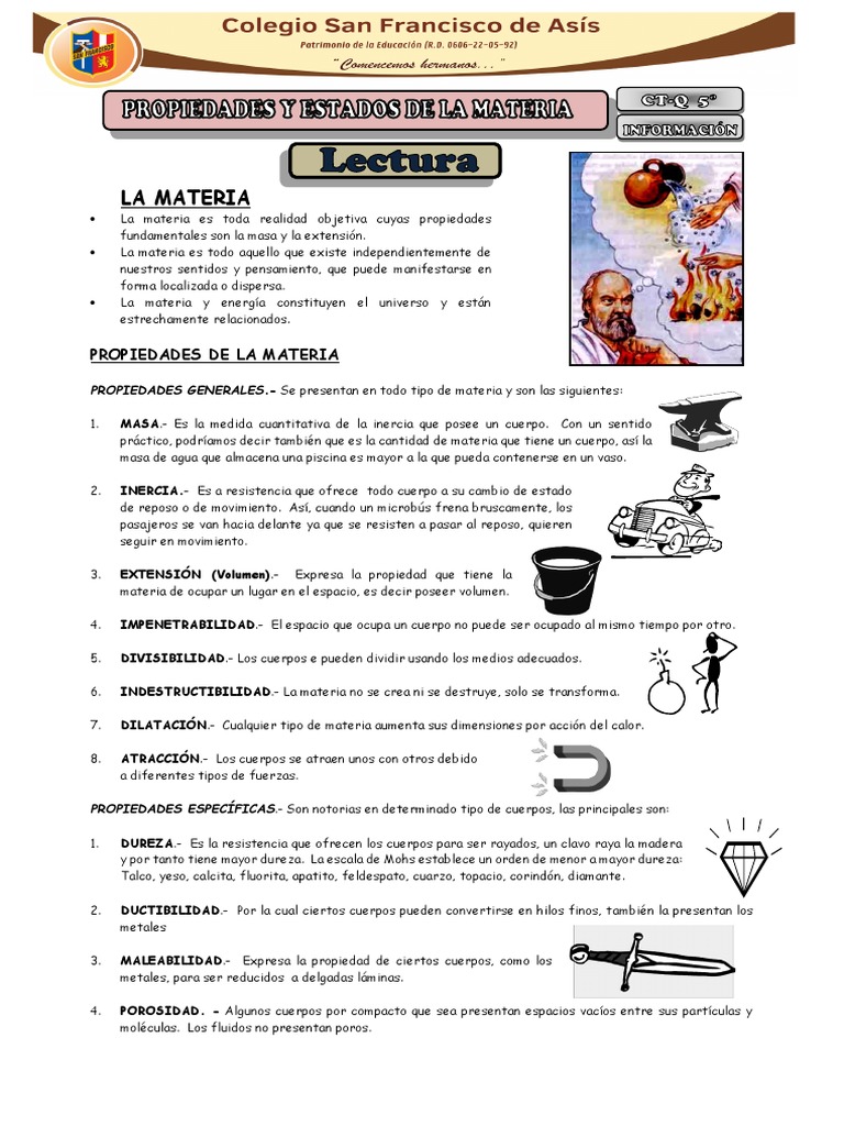 La Materia Estados y Propiedades | PDF | Importar | Gases