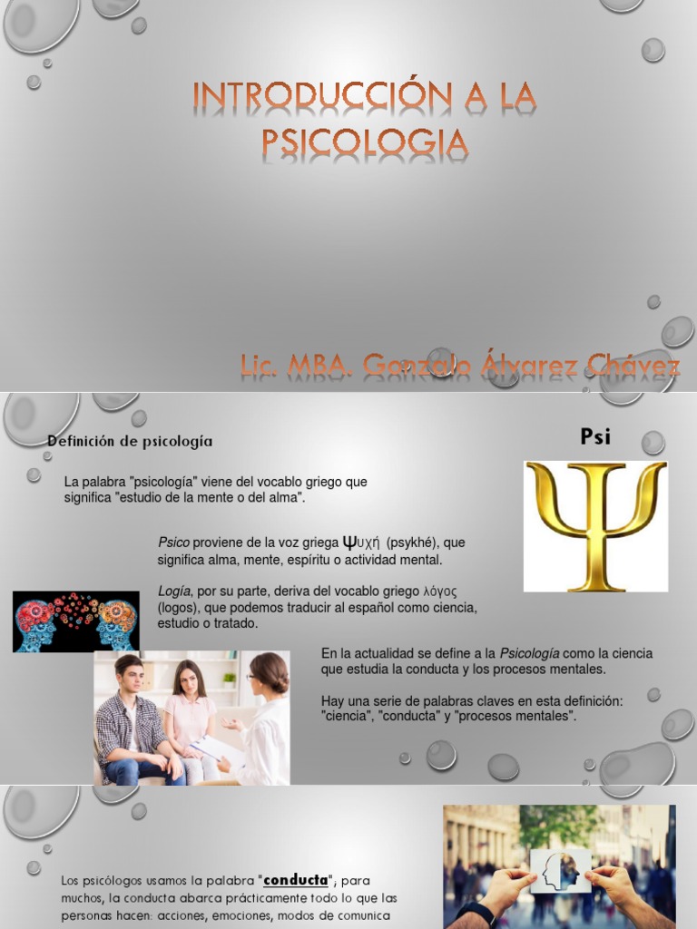 INTRODUCCION A LA PSICOLOGIA Utb | PDF | Sicología | Behaviorismo
