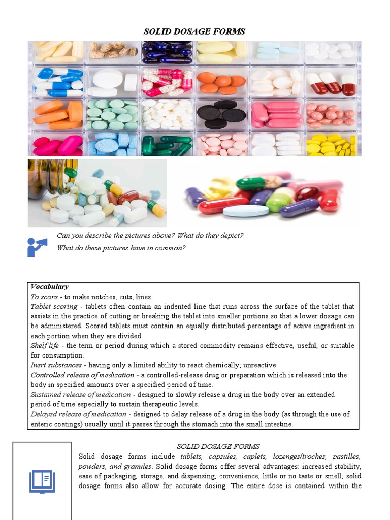 Solid Dosage Forms-59983 | PDF | Tablet (Pharmacy) | Medicinal Chemistry