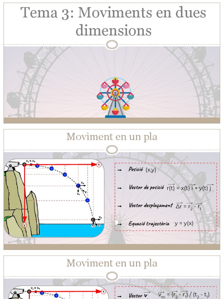 Tema 3 - Moviments en Dues Dimensions | PDF
