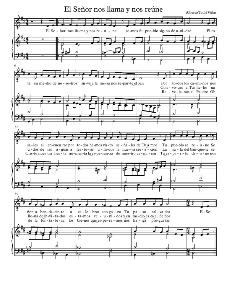 El Señor Nos Llama y Nos Reune | PDF | Calligraphie latin | Langues en Europe