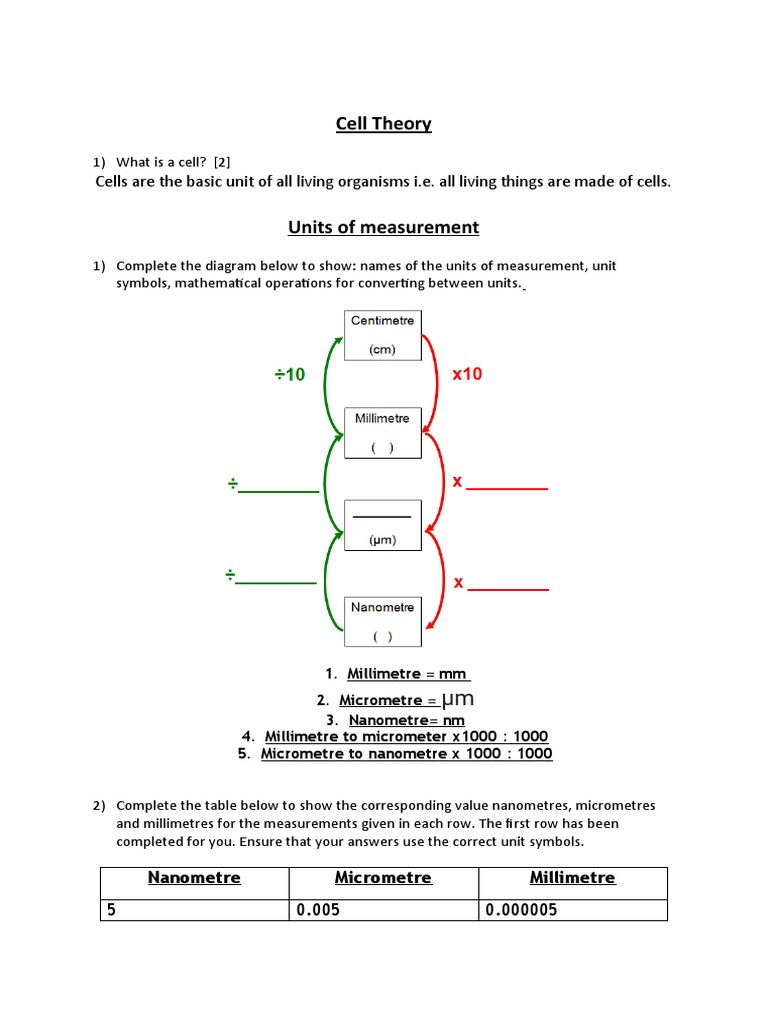 Electron Microscope-Cell Structure Workbook | PDF | Microscope | Electron Microscope