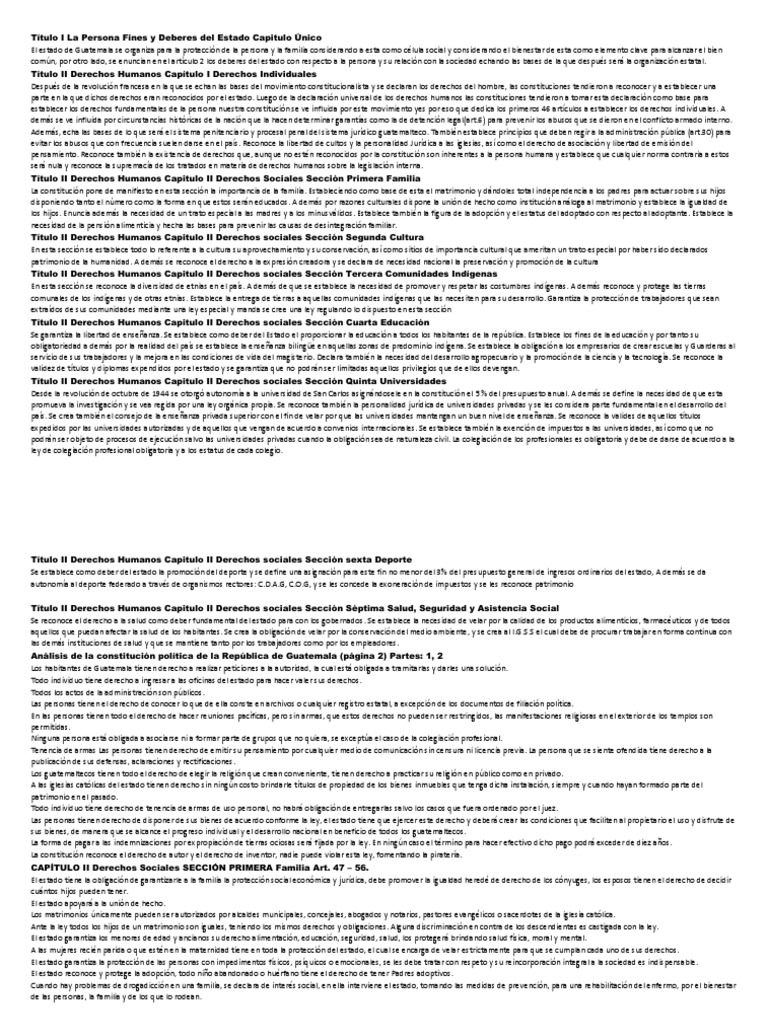 Interpretacion de Los Articulos de La CPRG | PDF | Derechos | Derechos ...