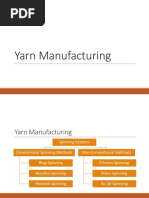 Yarn Manufacturing Technology | PDF | Spinning (Textiles) | Yarn