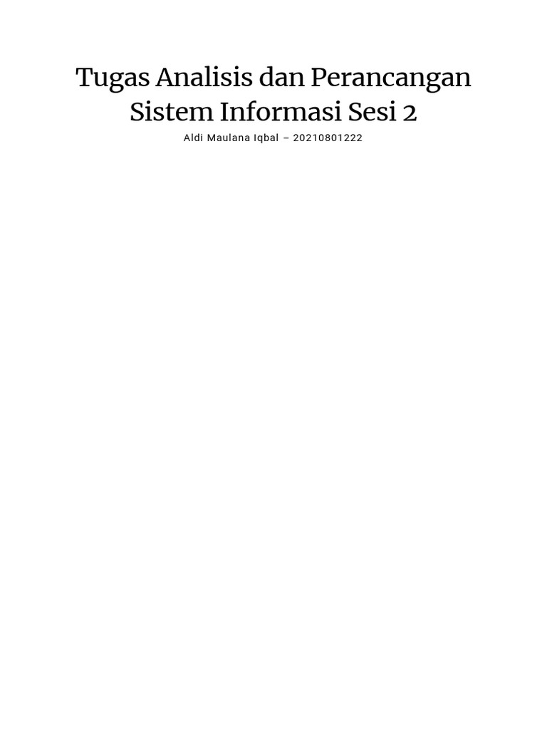 Tugas APSI Sesi 2 | PDF