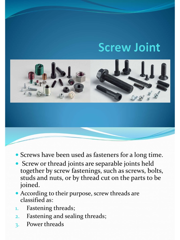 Screw Joint | PDF | Stress (Mechanics) | Screw