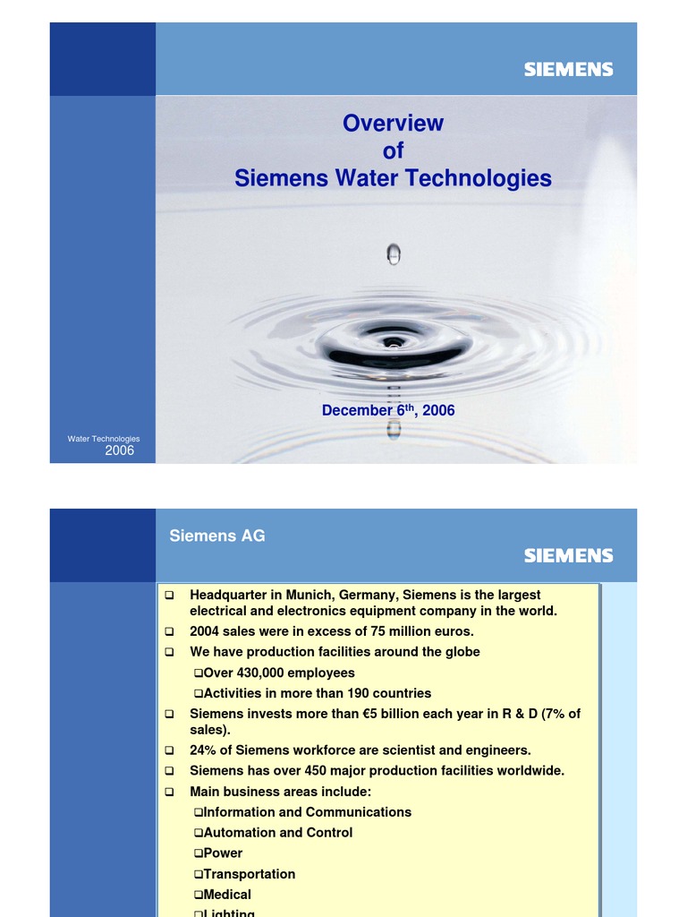 SiemensWaterTechnologies | Sewage Treatment | Siemens