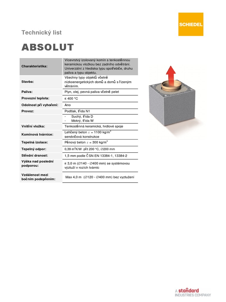 Schiedel CZ ABSOLUT Technicky - List 19 | PDF