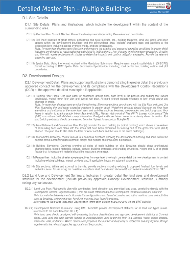 Detailed Master Plan Overview | PDF | Public Utility | Transport