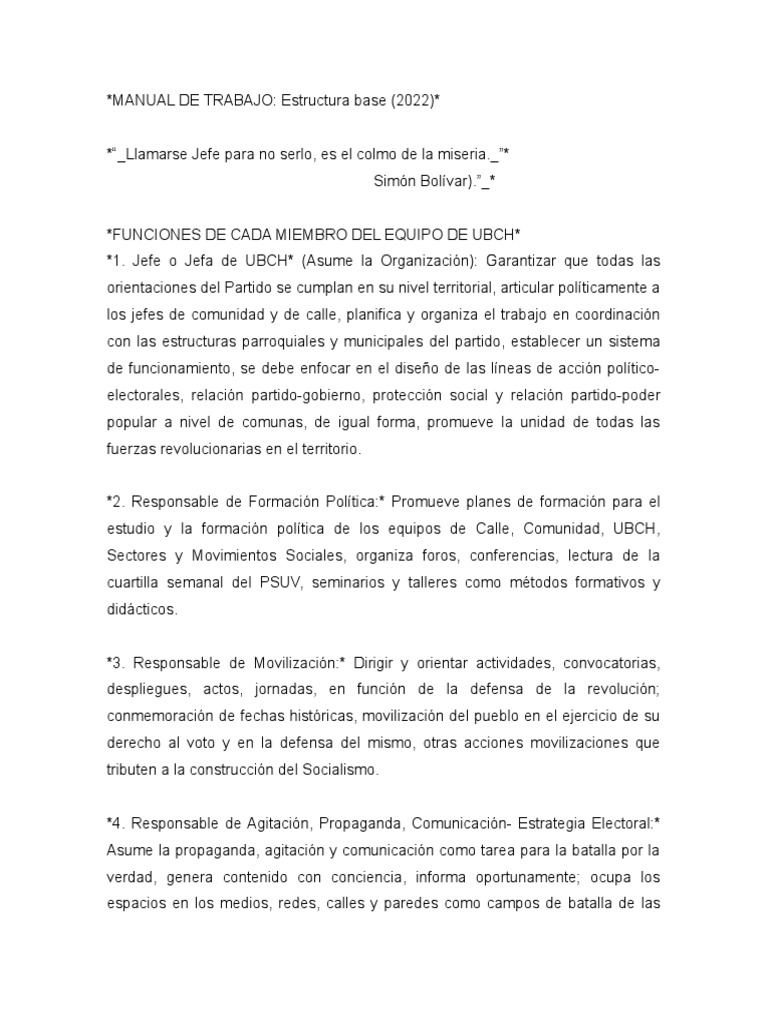 Nivel Territorial UBCH | PDF | Juventud