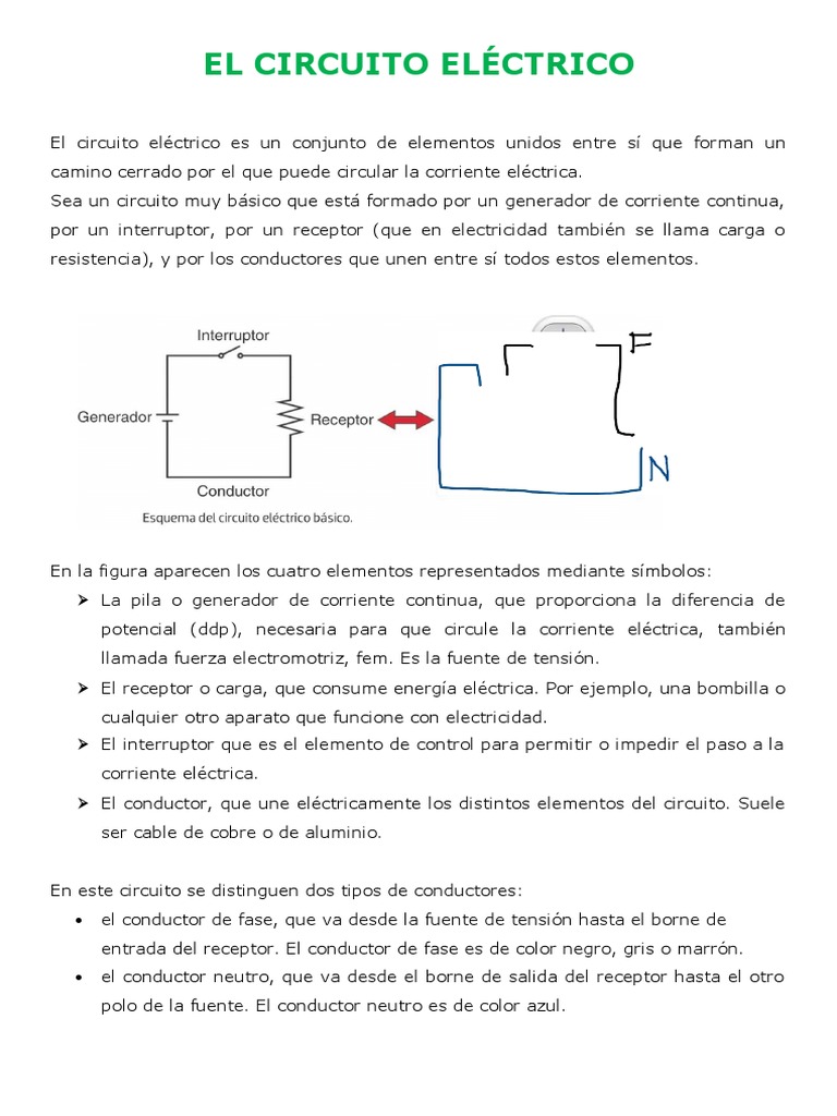 Circuito Eléctrico | Descargar gratis PDF | Corriente eléctrica | Ingenieria Eléctrica