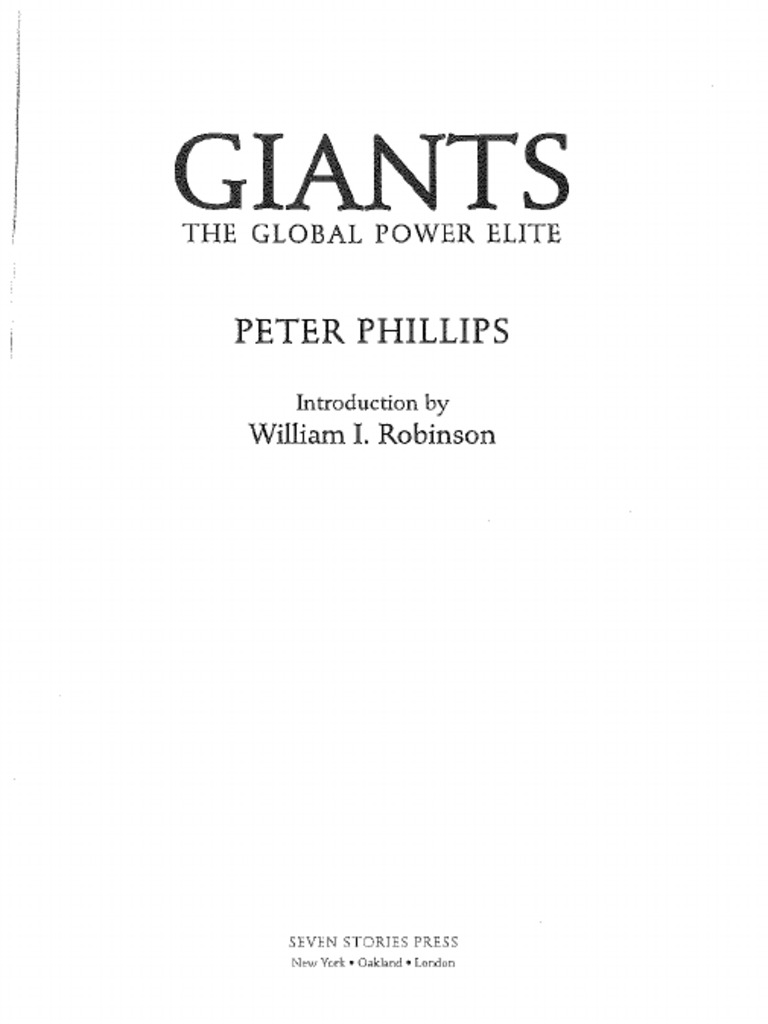 Phillips, Giants, The Global Power Elite, 9-13 | PDF