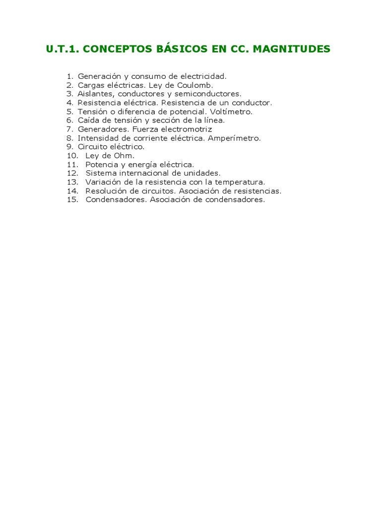 U.T.1. Conceptos Básicos en Cc. Magnitudes | PDF