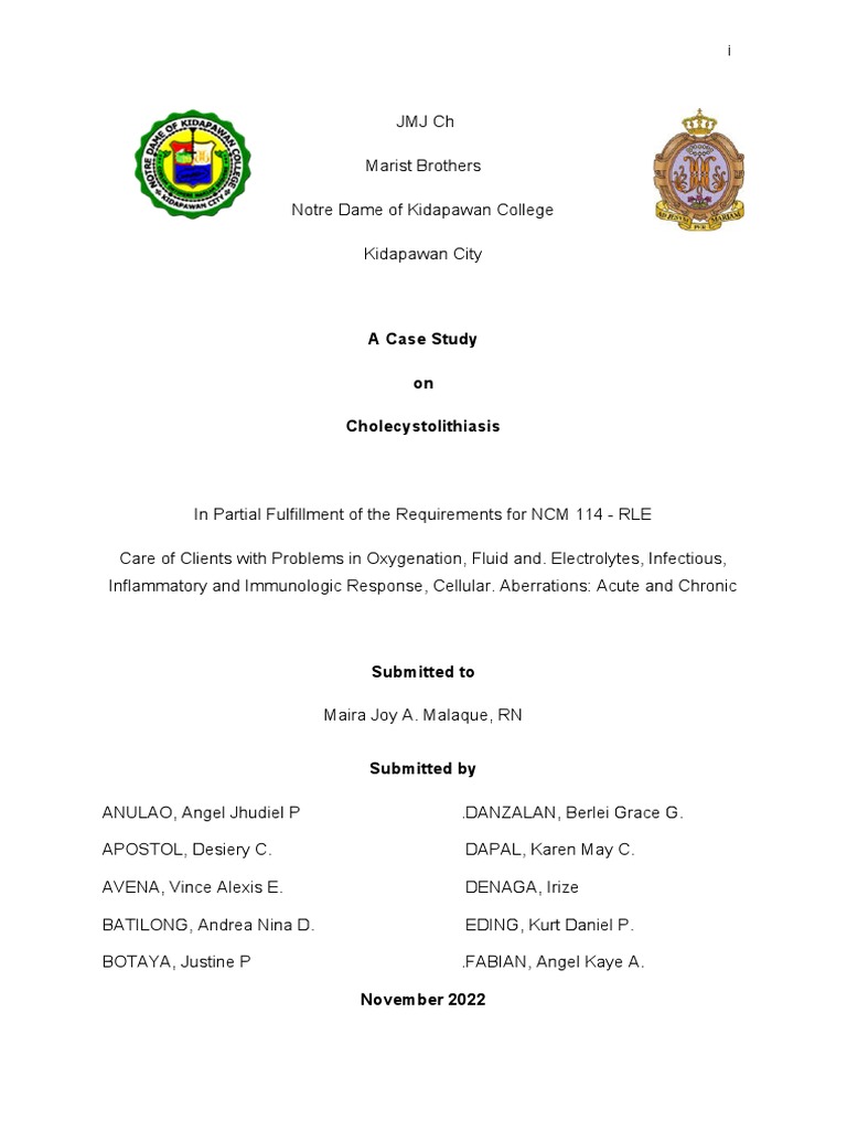 Cholecystolithiasis Case Study | PDF | Gallbladder | Liver