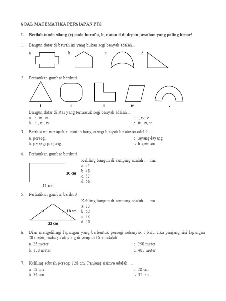 Soal Latihan PTS Kelas 4 SMT 2 | PDF