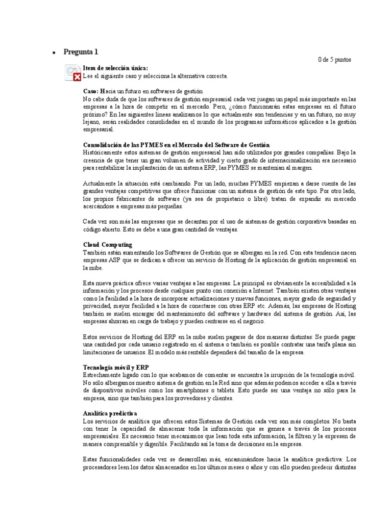 Diagnostico Software de Gestion | PDF | Planificación de recursos ... Diagnostico Software de Gestion | PDF | Planificación de recursos ...