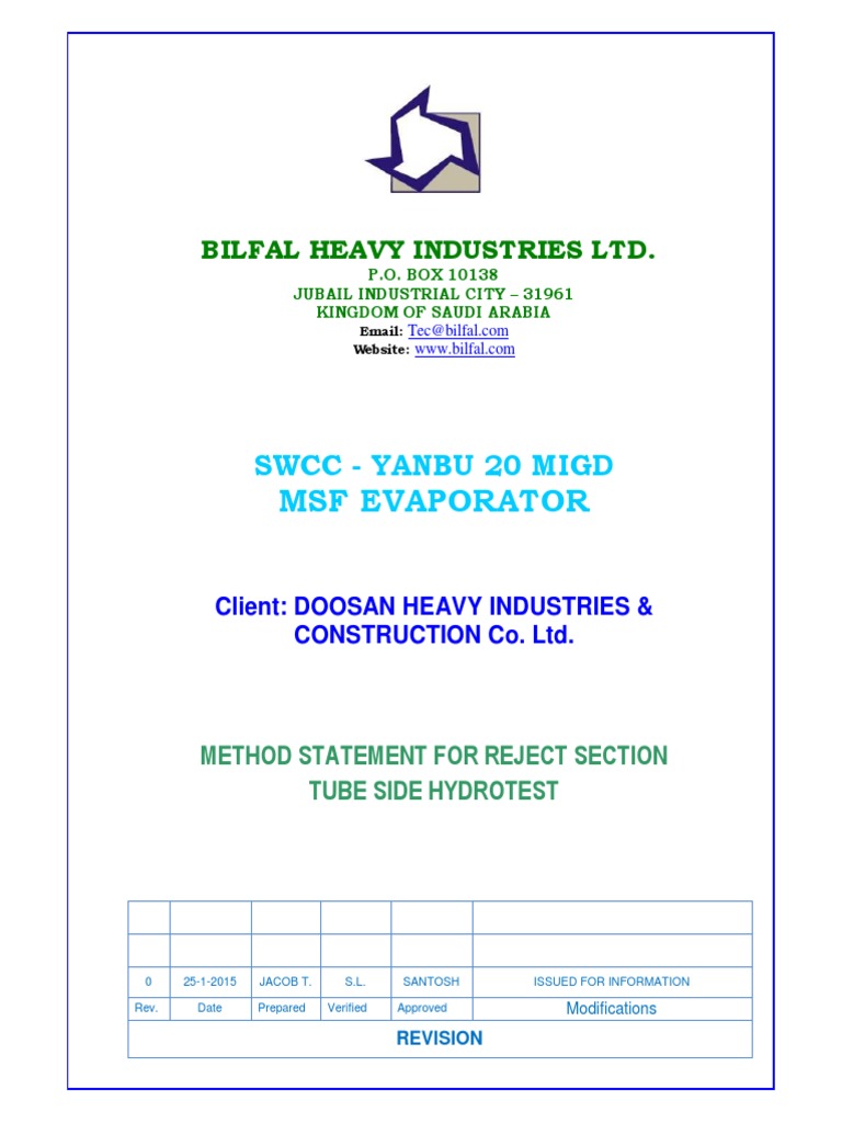 7560-HYDRO TEST- SEQUENCE 1 | PDF | Pressure | Water