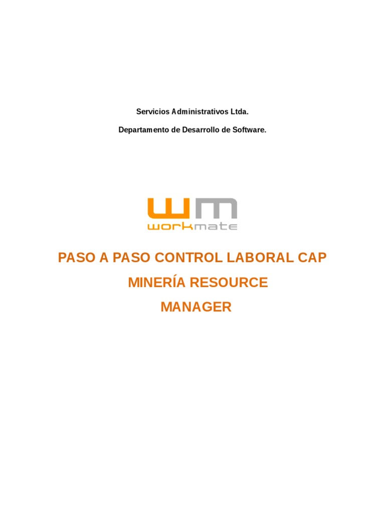 Guía paso a paso para el control laboral a través de la plataforma Resource Manager | PDF ...