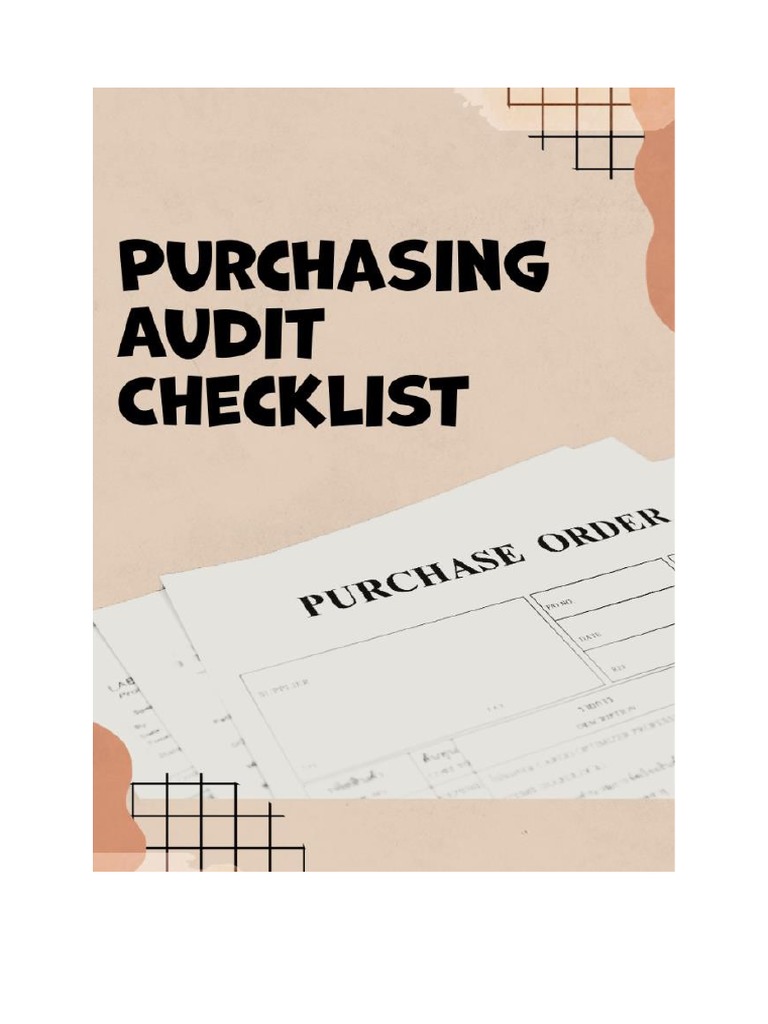 Purchasing Audit Checklist | PDF