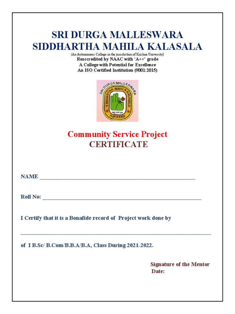 Community Service Project Report: Health and Hygiene | PDF | Academic ...