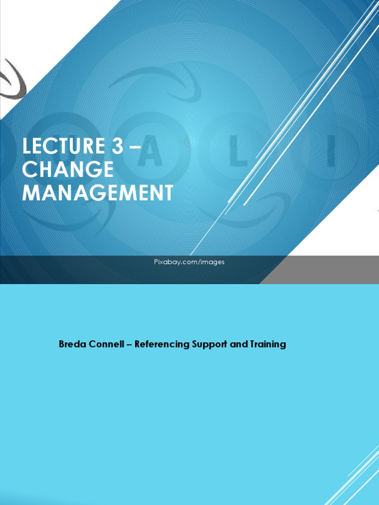 Lecture 3 - Change Management | PDF | Federal Food | Food And Drug ...
