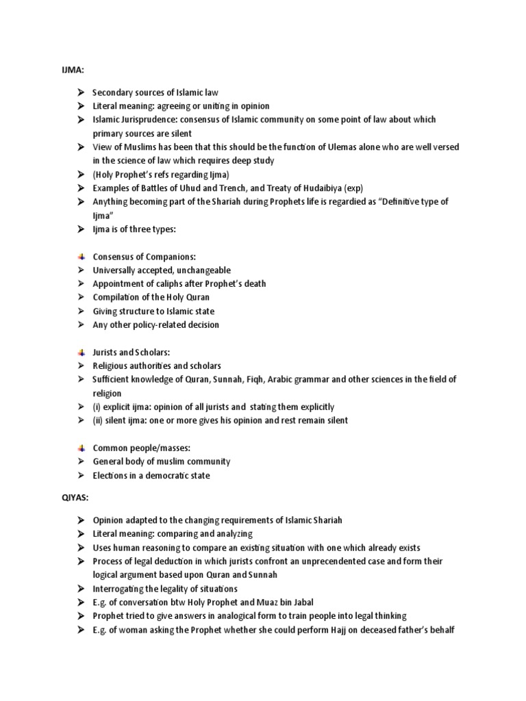 IJMA and QIYAS | PDF | Abrahamic Religions | Islamic Branches
