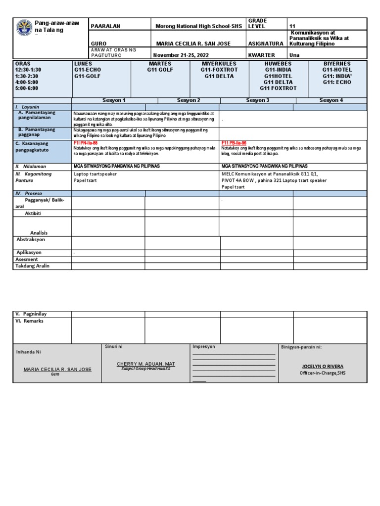 Komunikasyon DLL - Q2 - W1-2 | PDF